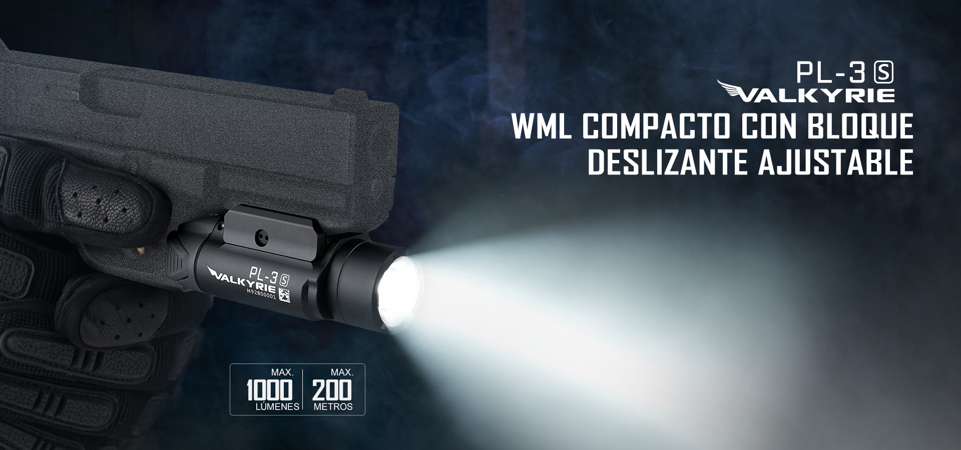 Olight PL-3S Valkyrie - 1000 Lúmenes Linterna para Arma - Olight España
